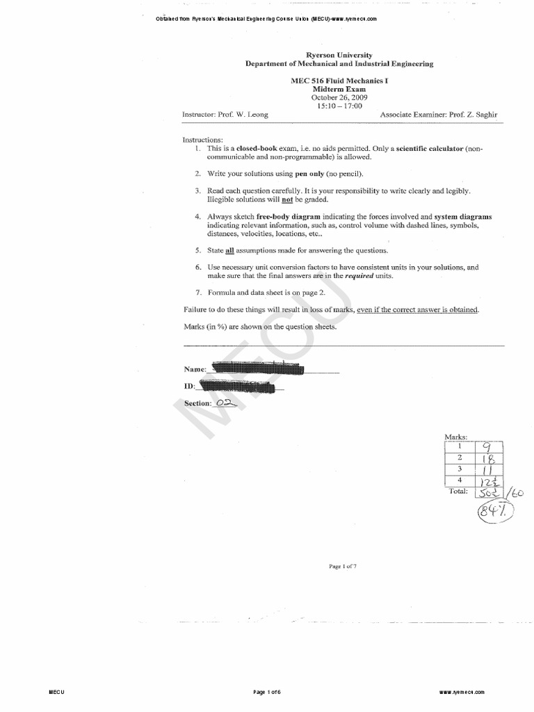 Bme 516 | PDF | Viscosity | Density