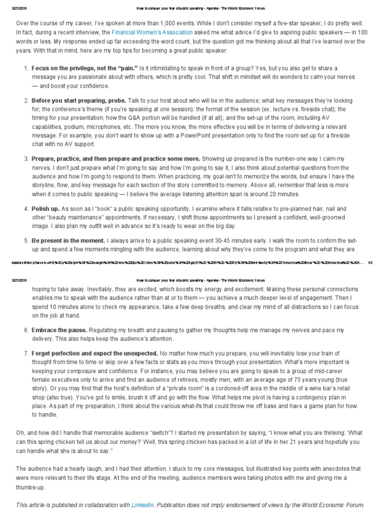 Overcoming Public Speaking Fear | PDF | Public Speaking