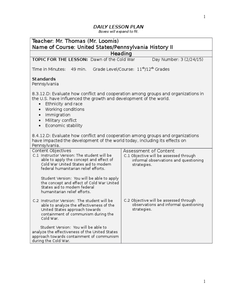 Ush Cw-Marshall Plan and Nato Lesson | PDF | Cold War | Lecture