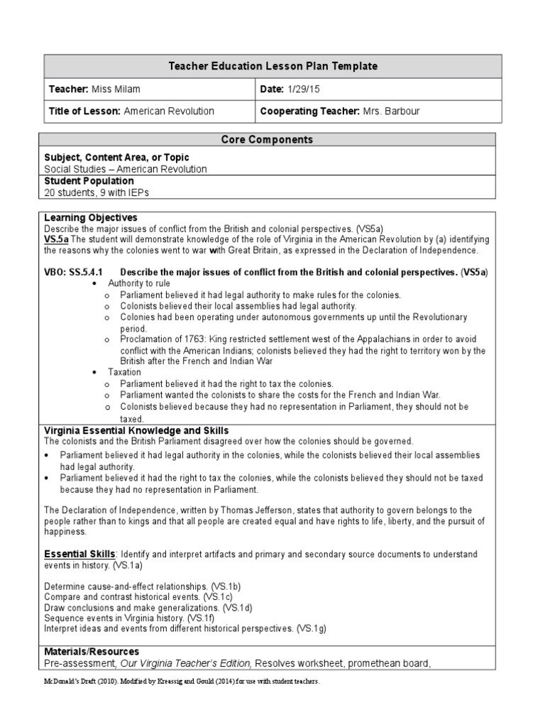 Ued 495-496 Milam Candice Competencyb Artifact 1 | PDF | American ...
