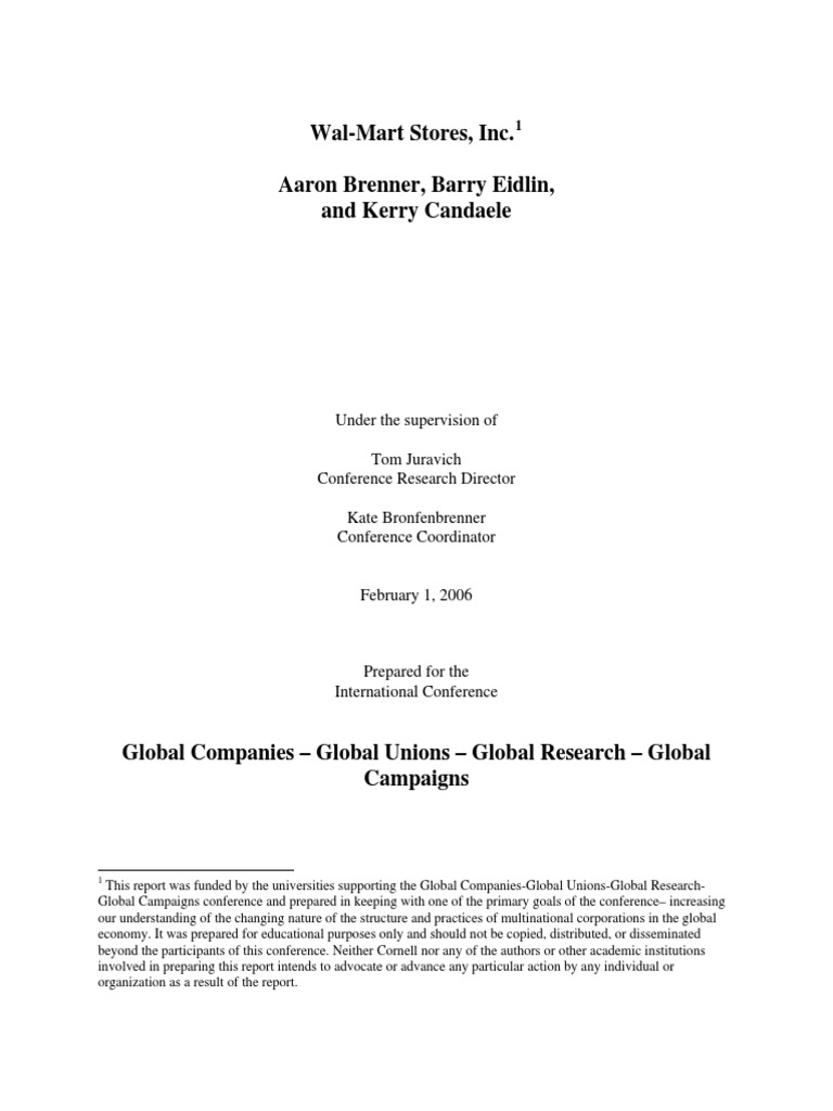 Wal Mart Case | PDF | Walmart | Retail