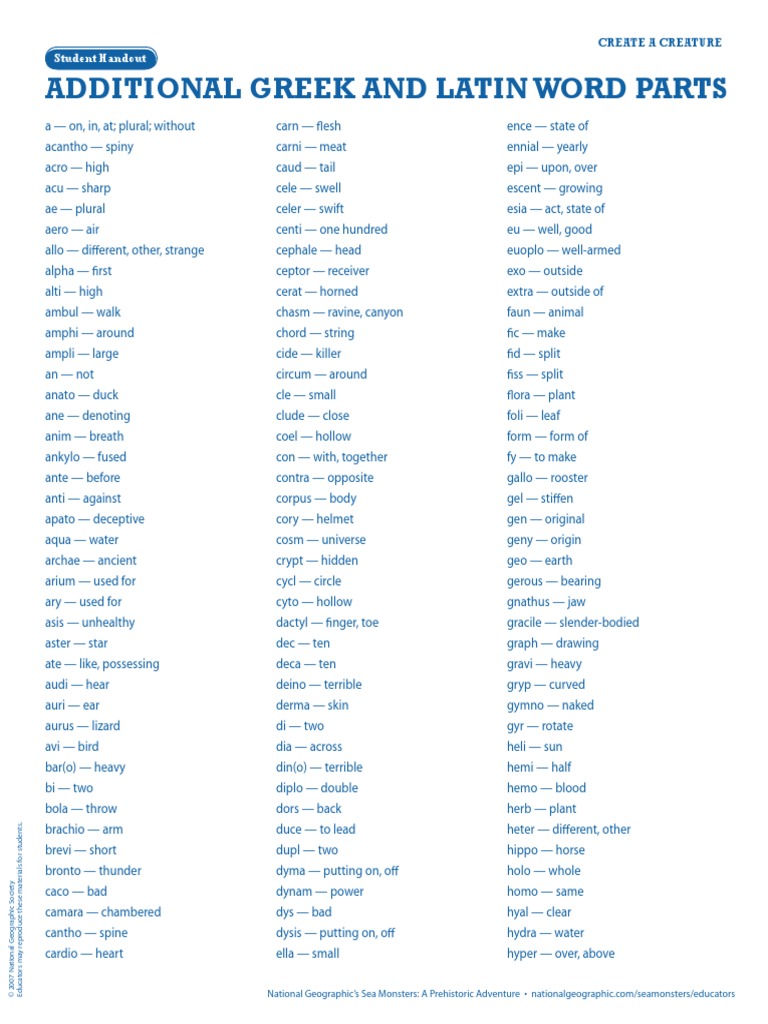 Greek Latin | PDF | Nature