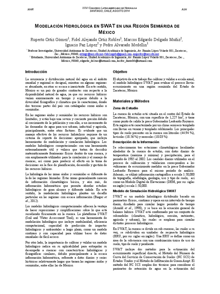 Modelacion Hidrologica SWAT | PDF | Hidrología | Simulación