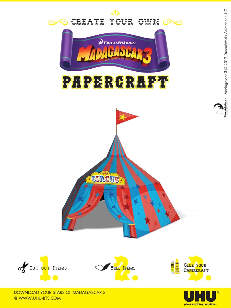 Madagascar 3 Papercraft Guide | PDF | Games & Activities | Young Adult