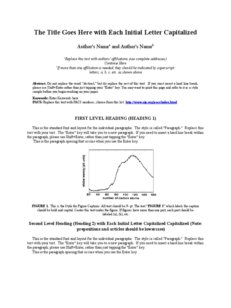 AIP Format Word | Paragraph | Page Layout