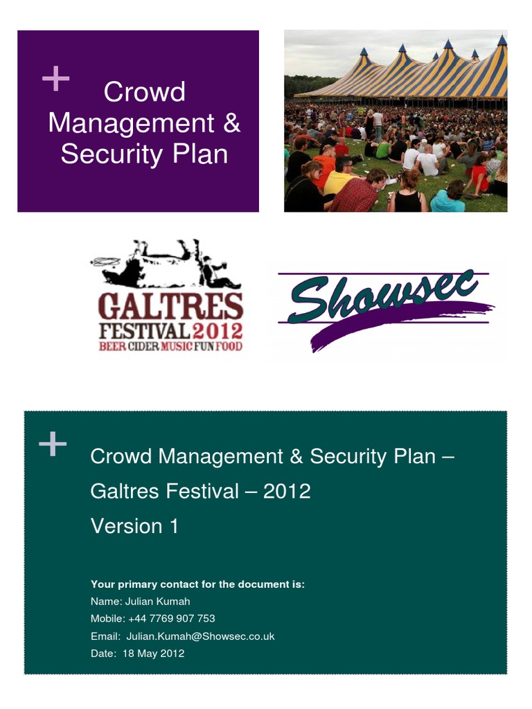 Crowd Management Plan | Occupational Safety And Health | Security Guard ...