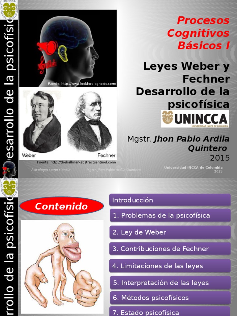 Clase 3 Experimentos de Weber y Fechner y El Desarrollo de La ...