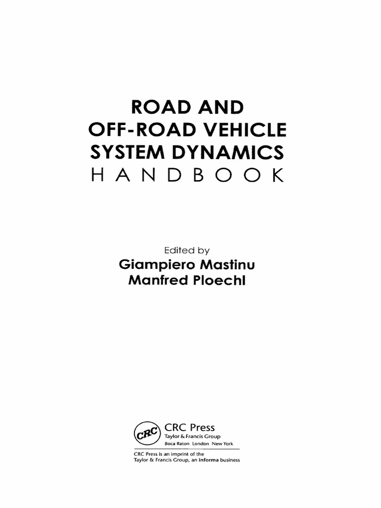 Roadandoff Roadvehiclesystemdynamicshandbook | PDF | Suspension ...
