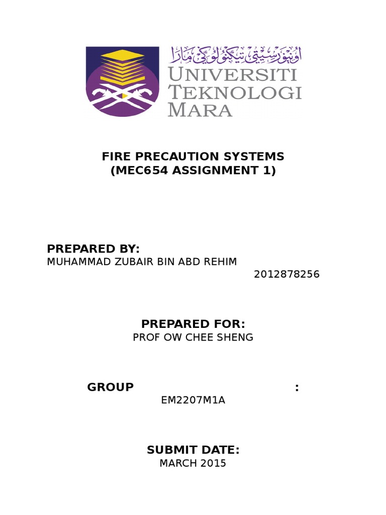 Assignment 1 Fire | PDF | Fire Sprinkler System | Fires