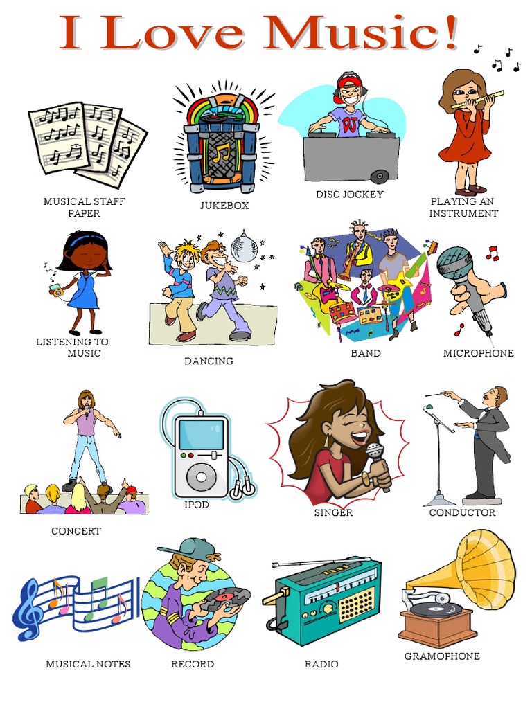 CHILDREN - I Love Music! - Pictionary | PDF | Social Science | Art
