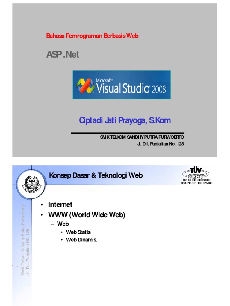 Bahasa Pemrograman Berbasis Web Asp - Net-Libre PDF | PDF | Komputer
