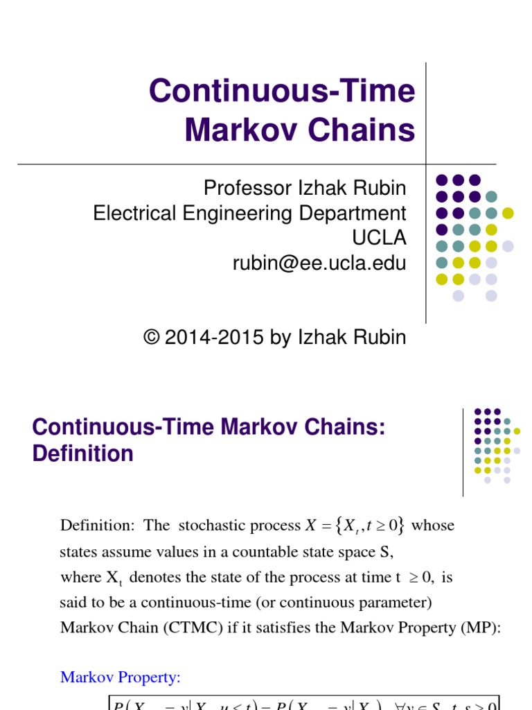 Section 12 Continuous Time Markov Chains | PDF | Markov Chain | Stochastic Process