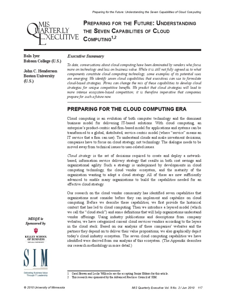 Preparing For The Future: Understanding The Seven Capabilities of Cloud ...