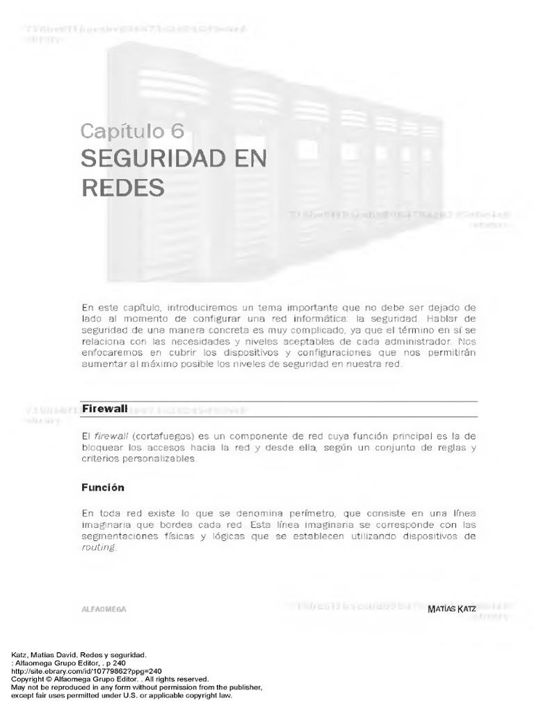 Redes y Seguridad Cap Tulo 6 Seguridad en Redes | PDF | Red privada ...
