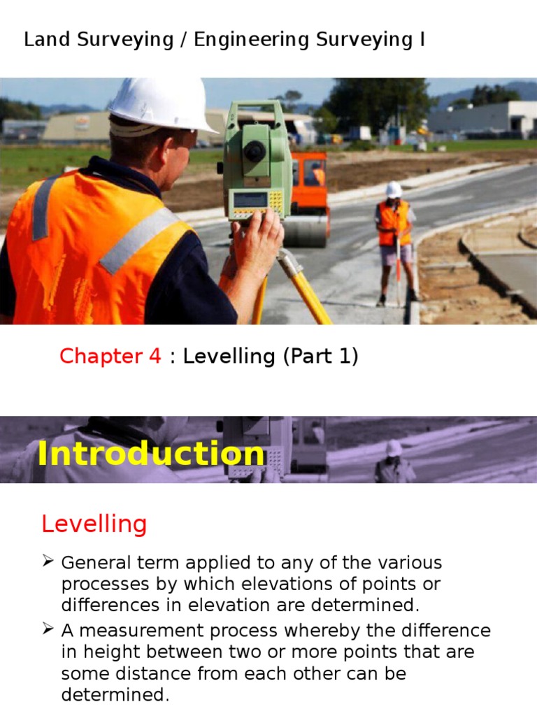 Introduction to Levelling in Surveying | PDF | Surveying | Sea Level