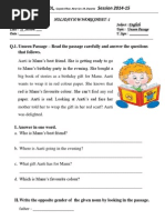 Class 3 Picture Composition Worksheet | PDF