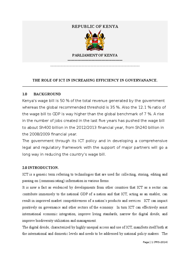 Ict Position Paper | PDF | E Government | Information And ...
