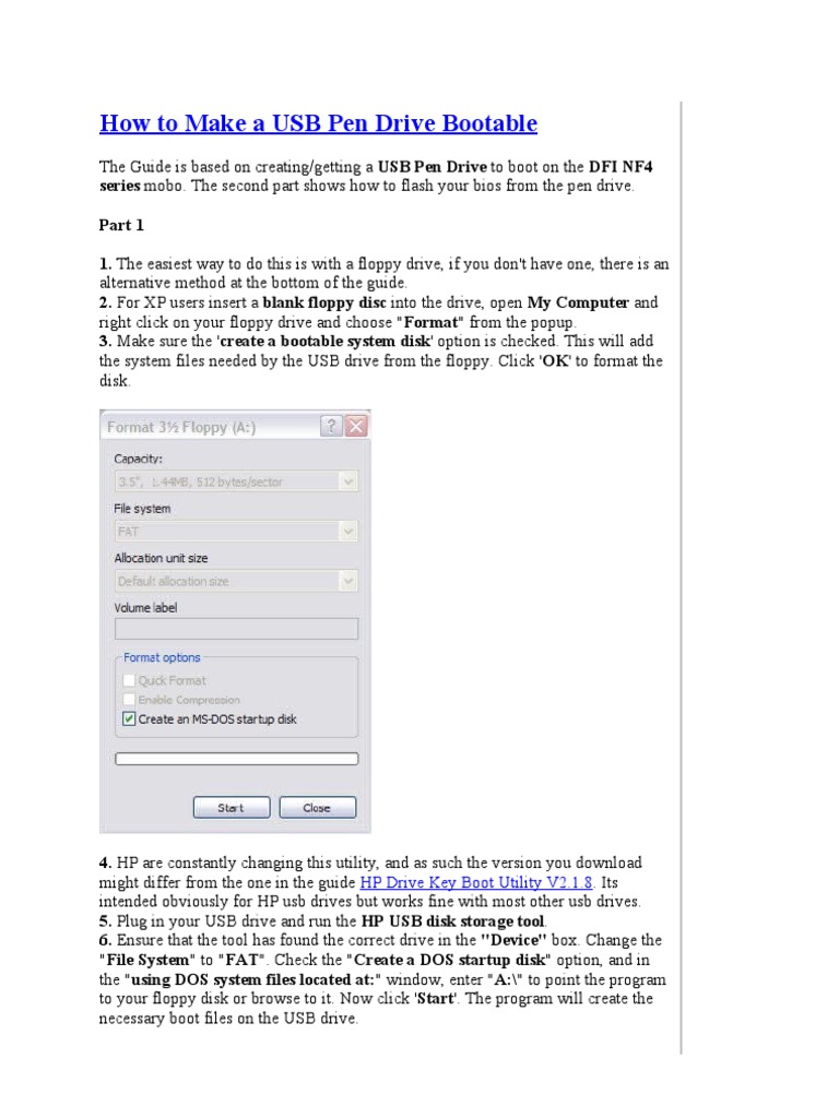 How To Make A USB Pen Drive Bootable | PDF | Booting | Bios