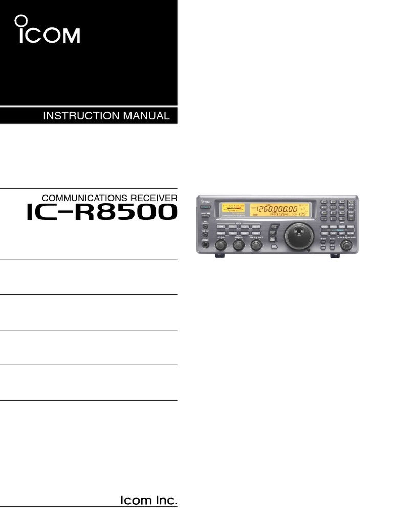 Icom Communications Receiver IC-R8500 | PDF | Electrical Connector ...