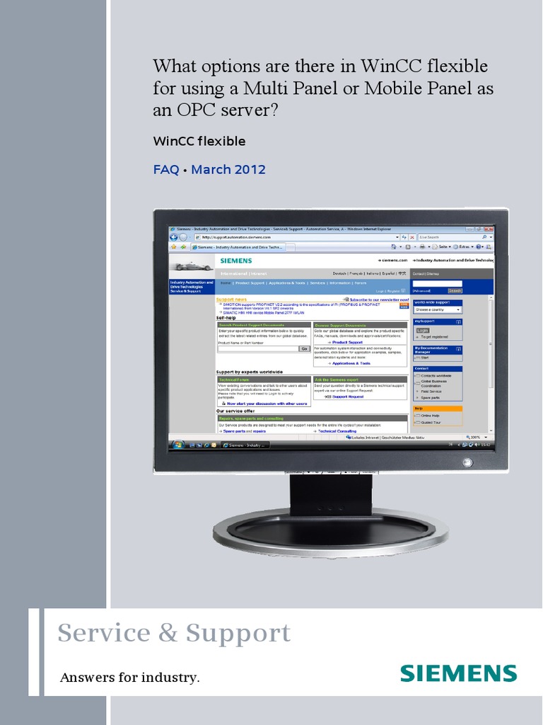 WinCC Flexible OPC Server Options | PDF | Component Object Model | Computer Engineering