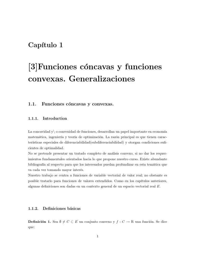 Funciones Concavas Convexas | PDF | Conjunto convexo | Análisis matemático
