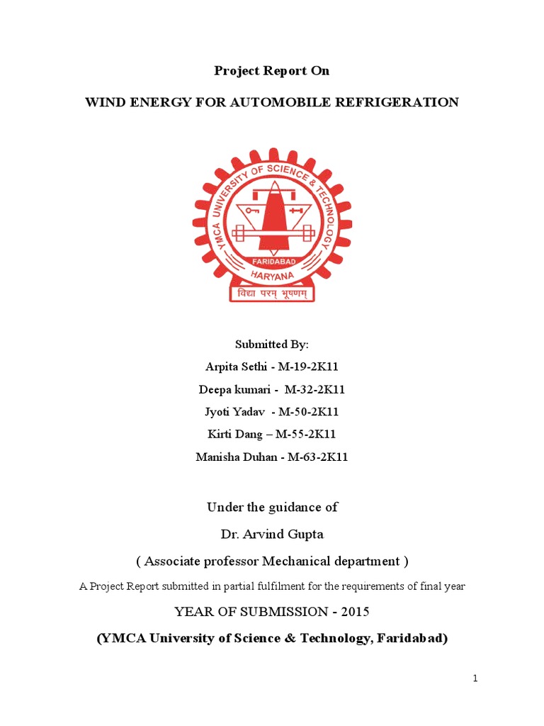 Wind Energy for Automobile Cooling | PDF | Wind Power | Wind Turbine