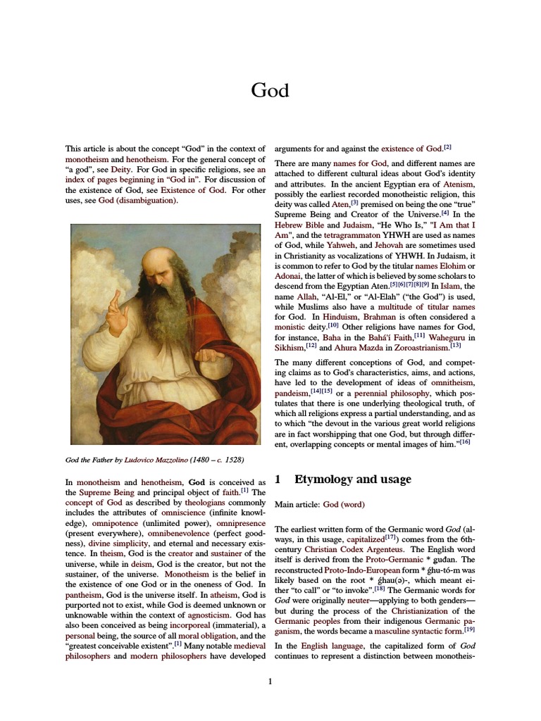 God | Existence Of God | Monotheism