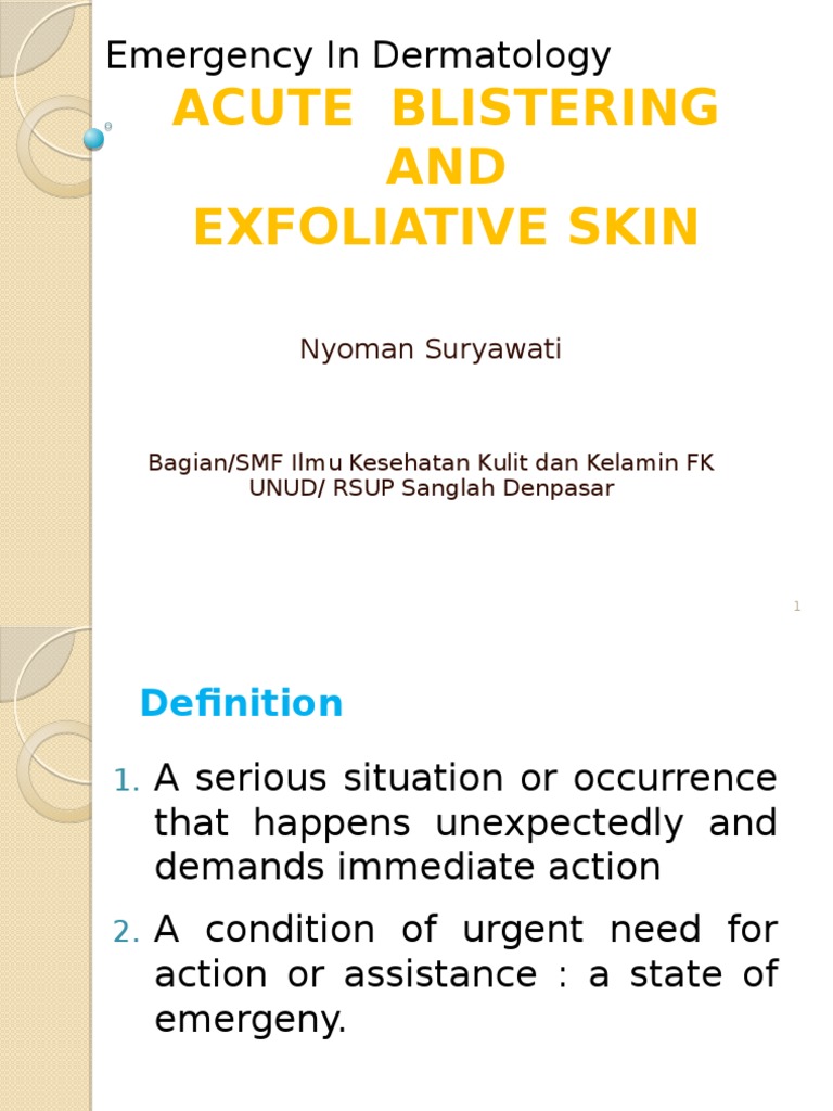 Acute Blistering Skin Emergencies | PDF | Health Sciences | Diseases ...