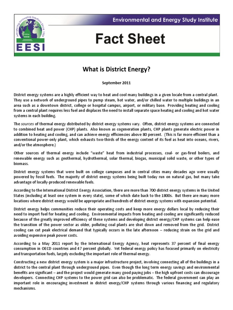 What Is District Energy | PDF | District Heating | Cogeneration