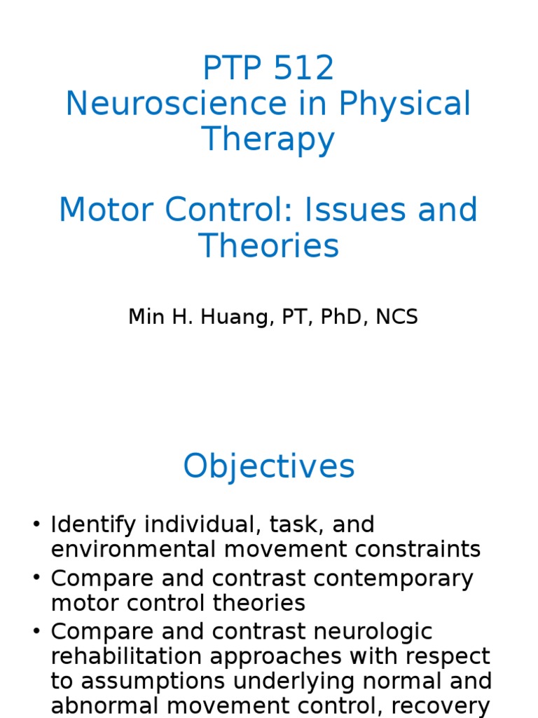 1-5 Motor Control Theories | PDF | Motor Control | Neuroscience