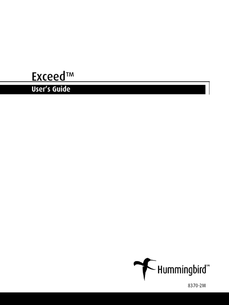 Exceed™: User's Guide | PDF | Installation (Computer Programs ...