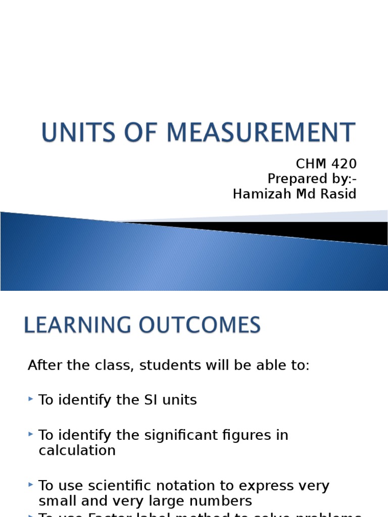 SI Units and Significant Figures Guide | PDF | Significant Figures ...