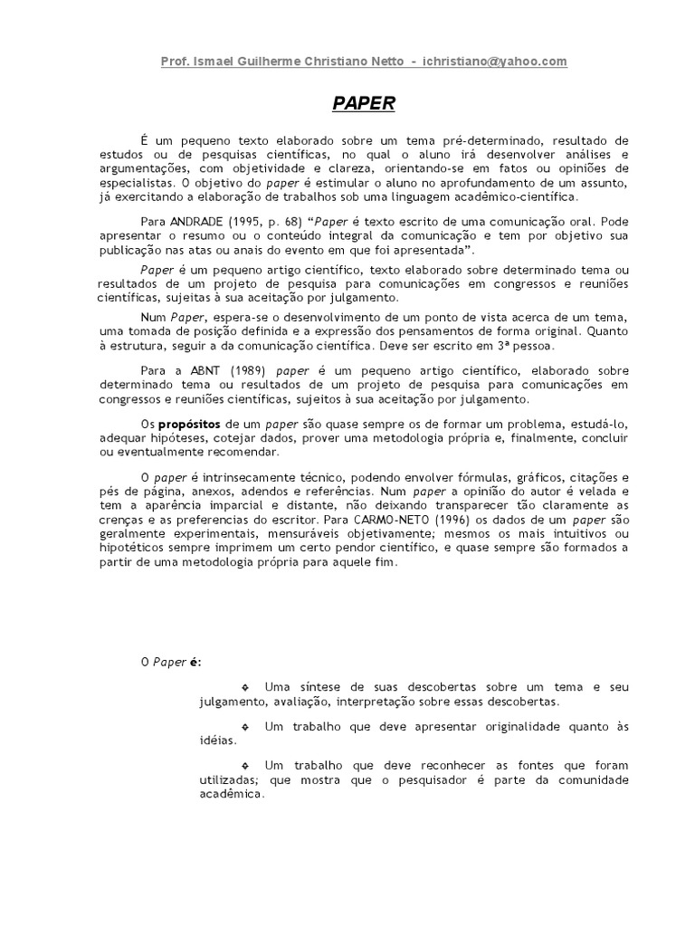 Como Fazer Um Paper | PDF | Reforma Protestante | Citação
