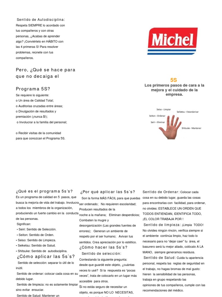 Triptico 5s Pdf Sicología Science