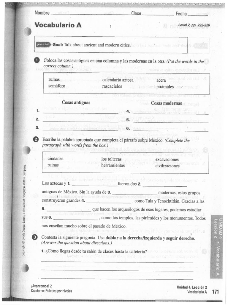 Unit 4 Lesson 2 Ws | PDF