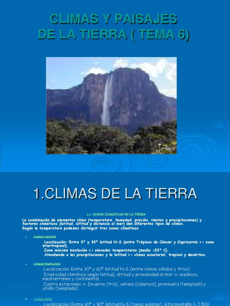 Tema 6: Climas y Paisajes de La Tierra | PDF | Desierto | Clima