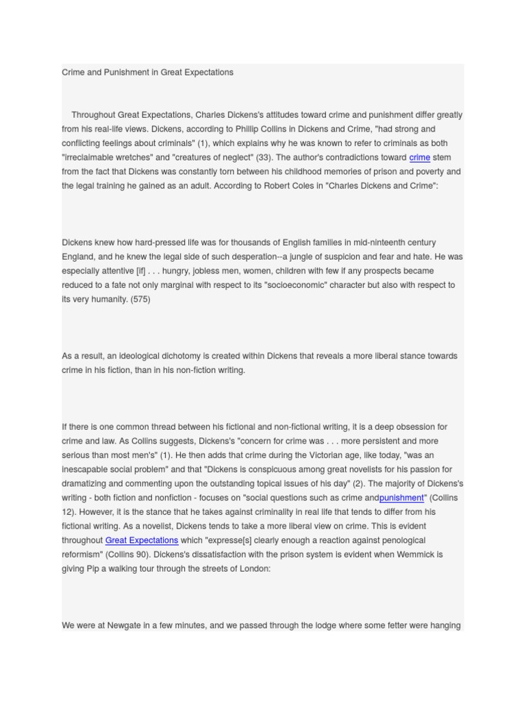 Crime and Punishment in Great Expectations | PDF | Great Expectations ...