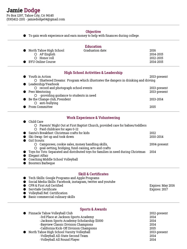 Jamie Dodge's Resume and Experience | PDF