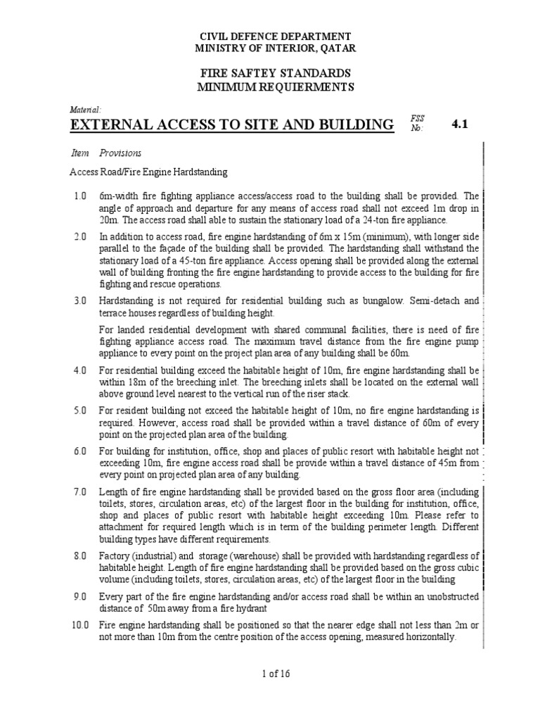 QCDFSS 4.1 - External Access - 4.1 Rev 0307 PDF | PDF | Fire Engine ...