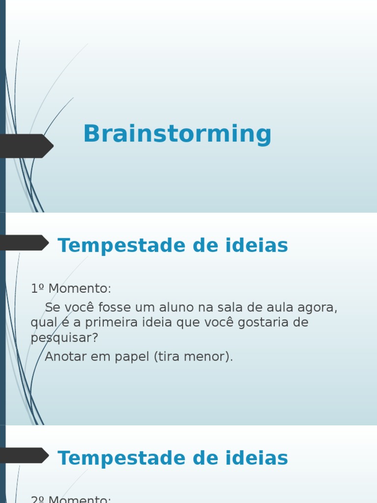Brainstorming - Tempestade de Ideias | PDF