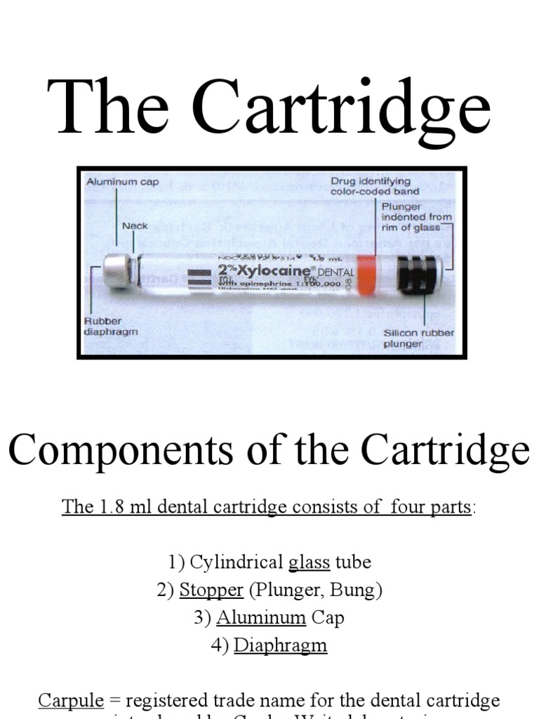 The Cartridge | PDF | Anesthesia | Sterilization (Microbiology)