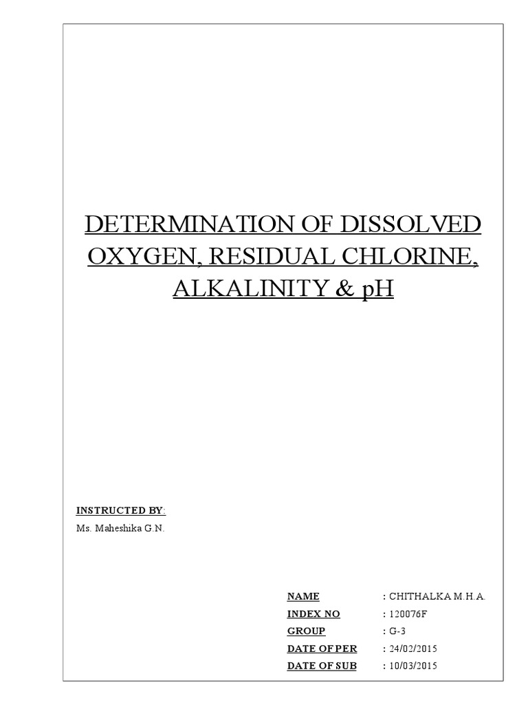 Water Quality Analysis Report | PDF