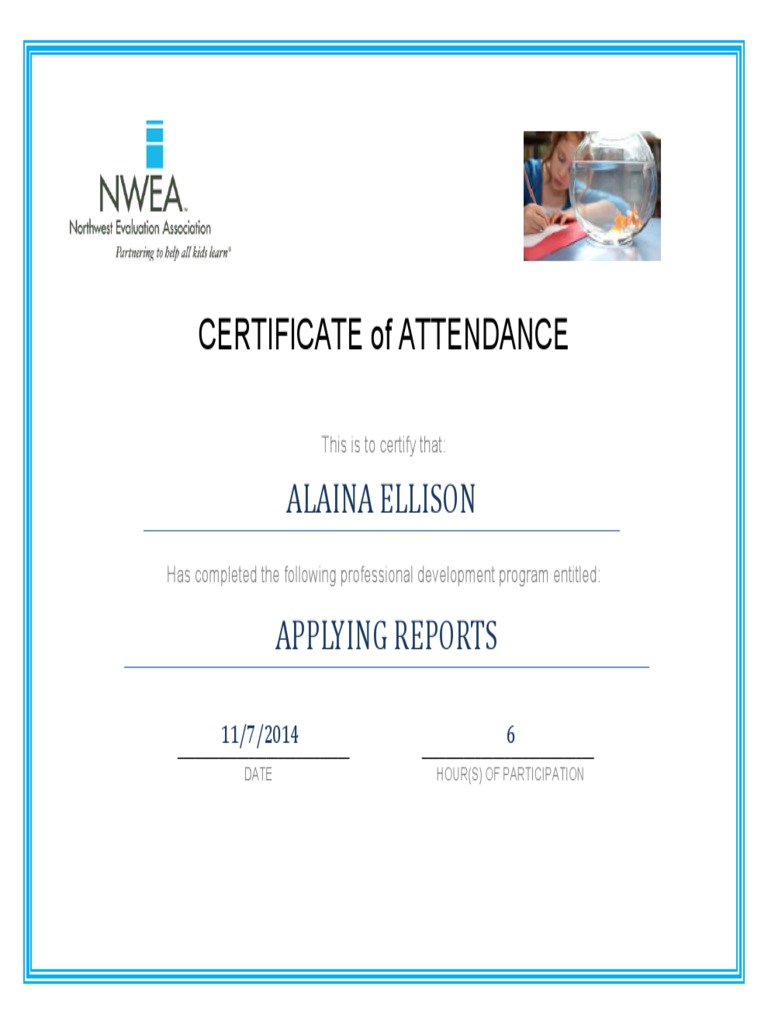 Nwea Certificate | PDF | Business