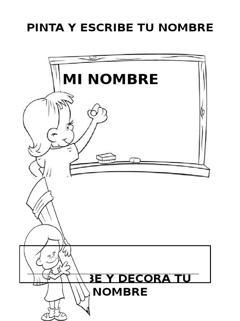 Pinta y Escribe Tu Nombre | PDF | Arte