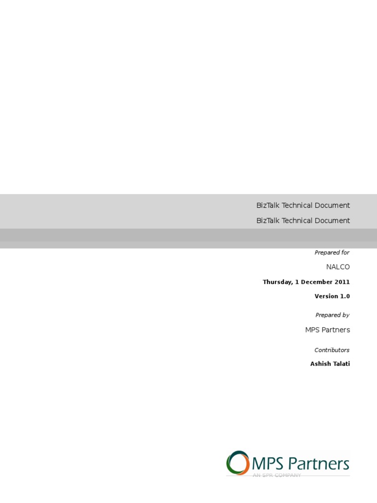 BizTalk Design Document | PDF | Xml Schema | Xml