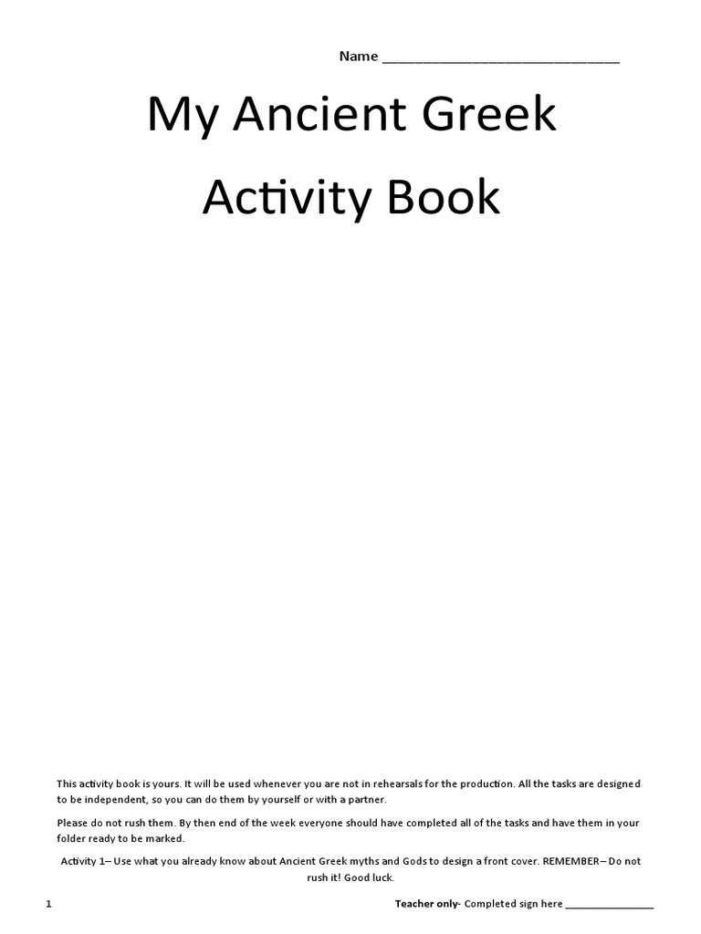 Ancient Greece Activity Booklet | PDF | Greek Mythology | Pottery