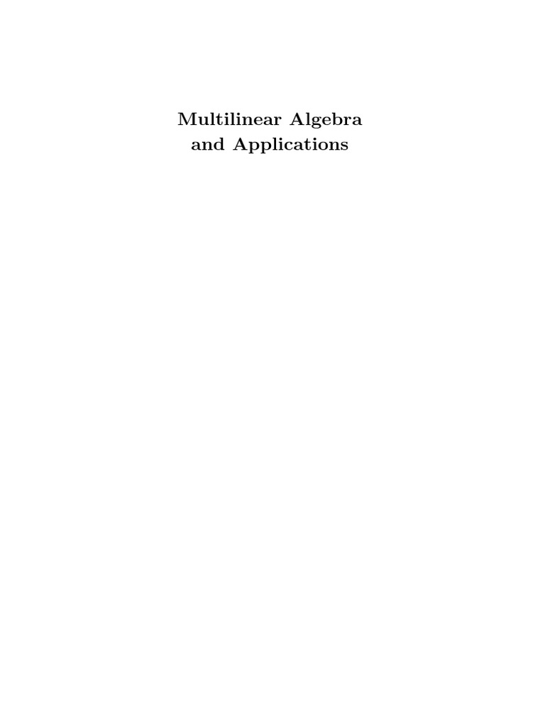 Apuntes de Algebra Multilinear | PDF | Tensor | Eigenvalues And ...