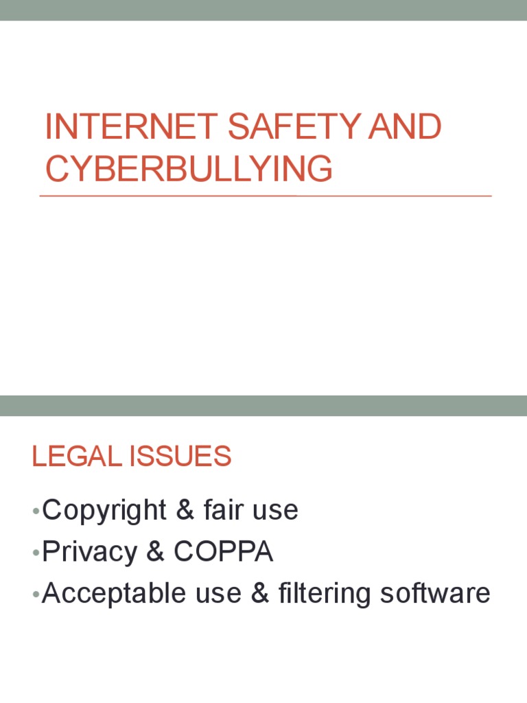 Internet Safety: Legal and Ethical Issues | PDF | Cyberbullying | Privacy
