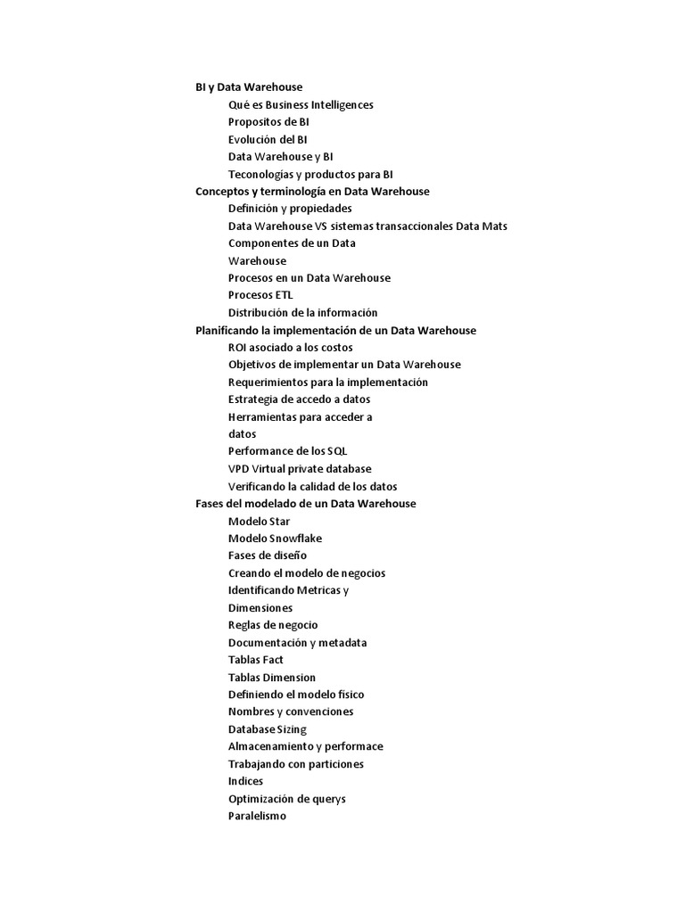 Modelado de BI y Data Warehouse PDF | Descargar gratis PDF | Almacén de datos | Gestión de datos