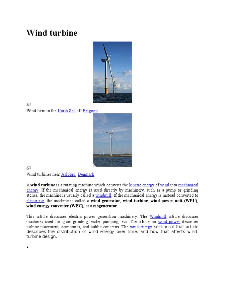 Wind turbine.doc | Wind Turbine | Wind Power